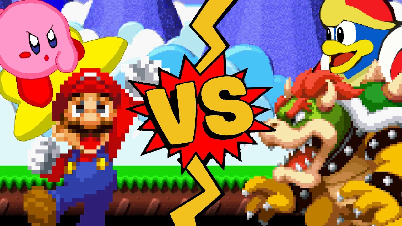 M.U.G.E.N Battles | Mario/Kirby vs Bowser/King DeDeDe - YouTube