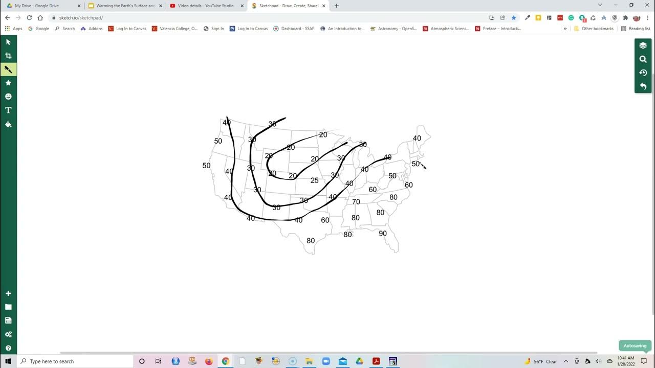 How to Draw Isotherms on a Weather Map - YouTube