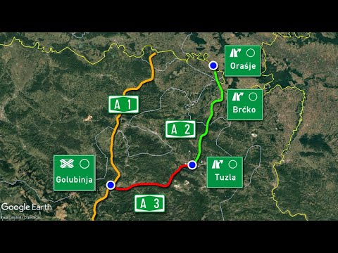 Autocesta A2 - TUZLA - MAOČA. Pregled trase i vrijeme putovanja. - YouTube