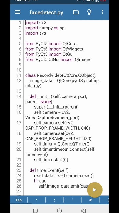 Facedetection Using Opencv Python Livecam Opencv Python Pydroid3