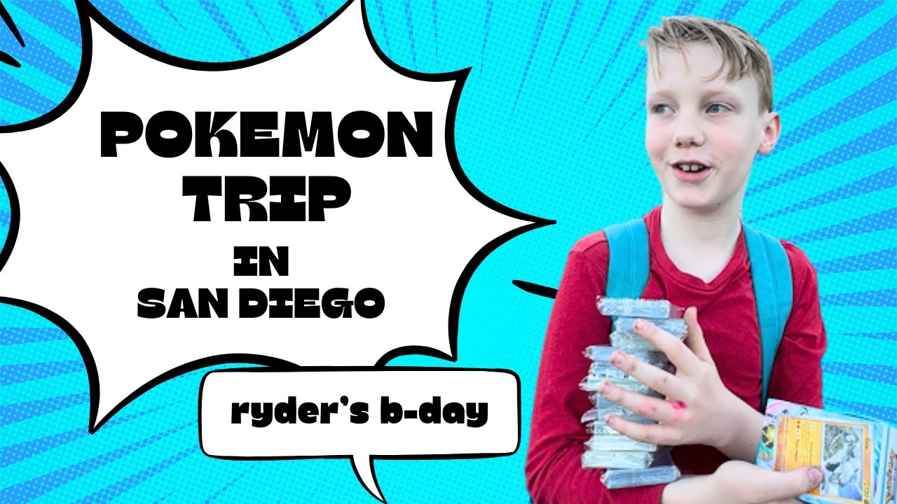 Ryder's Pokemon B-Day Card Store Trip in San Diego - YouTube