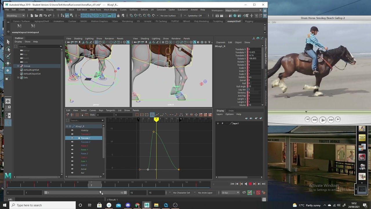 Horse Run Cycle Part 1 - YouTube