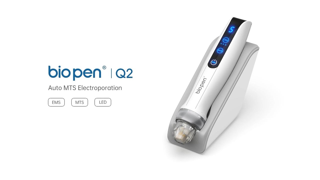 Bio Pen Q2 Microneedling Pen With EMS & LED Skin Care - YouTube