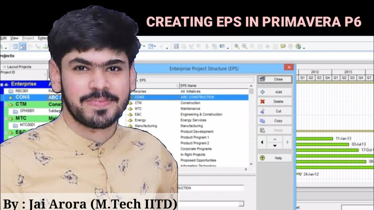 How to create an EPS (Enterprise Project Structure) in Primavera P6 ...