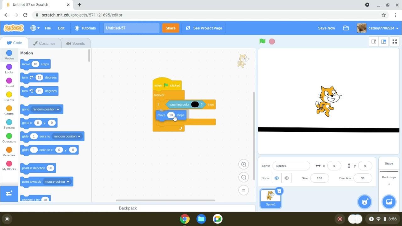 how to make physics in scratch. - YouTube