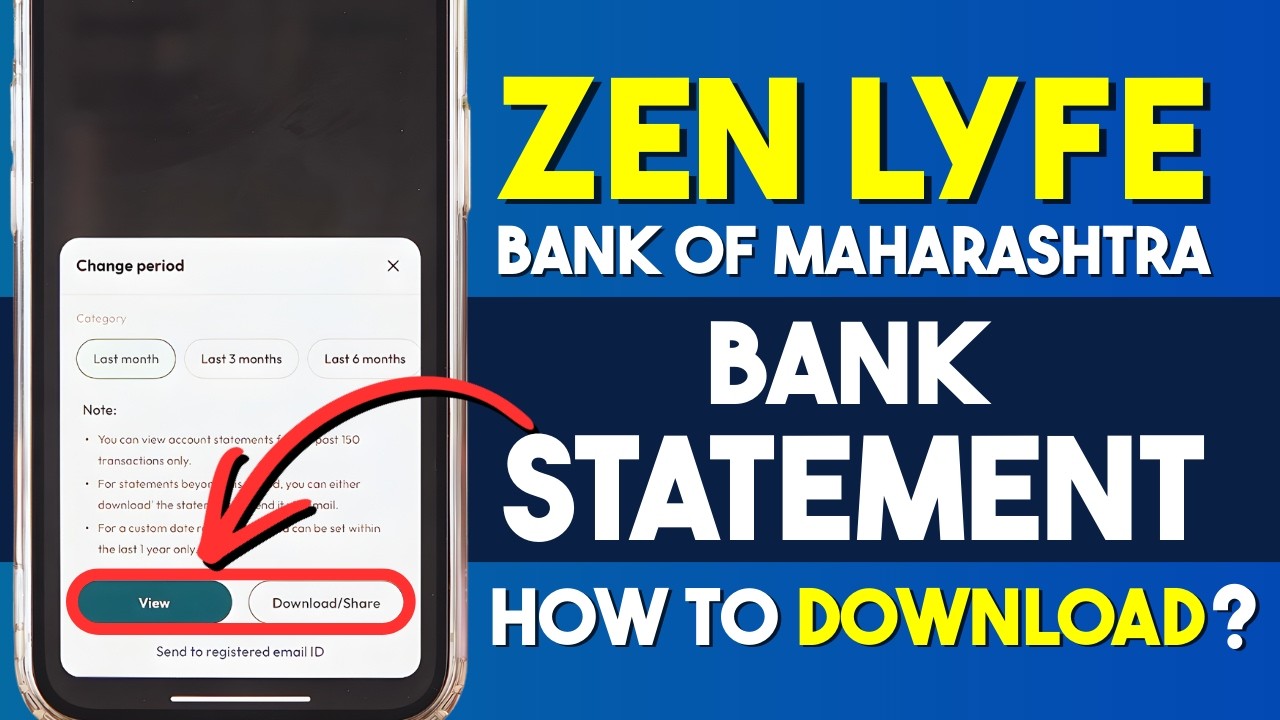 How to Download Bank Statement From Bank of Maharashtra Mobile App? Zen ...