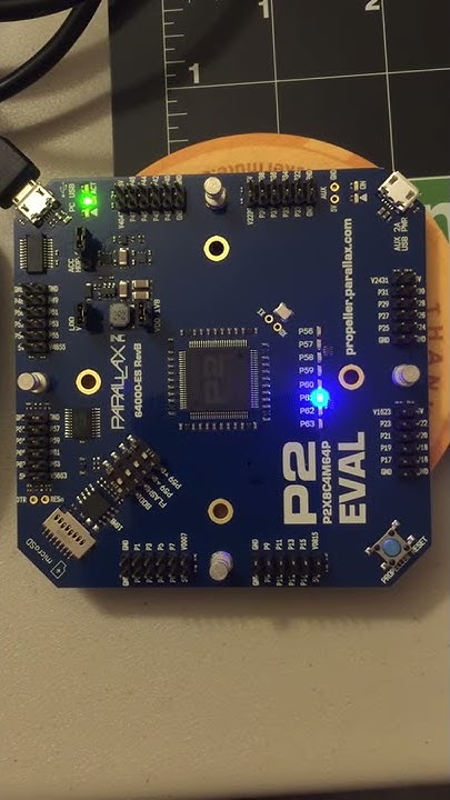 Parallax P2 Evaluation Board - LED Blinking - YouTube