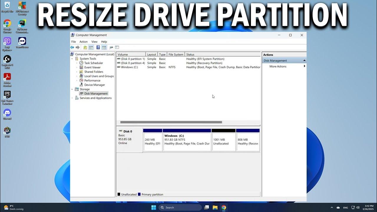 How To Resize Partition, Shrink and Extend Drive Partition in Windows 10 - Easy Fix - YouTube