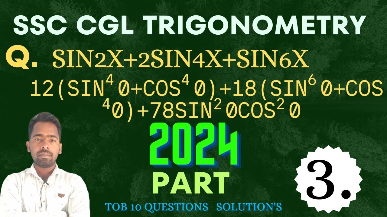 SSC CGL 2023 Trigonometry All previous year questions 2024 video part 3. - YouTube