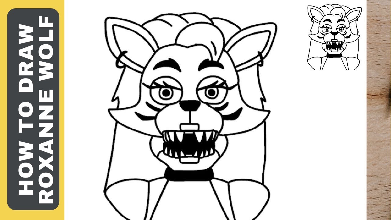 How to draw Roxanne Wolf fnaf step by step - security breach - YouTube