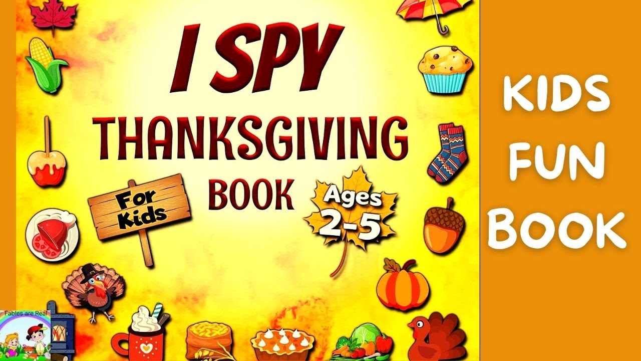 I Spy Thanksgiving Book For Kids / Activity Fun Book For Kids - YouTube