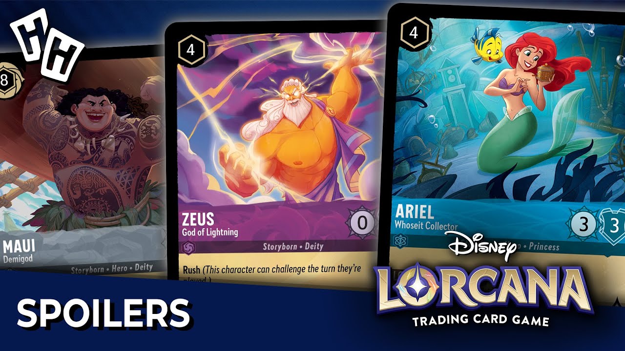 Sapphire Ariel, Zeus, Maui and MORE! || Disney Lorcana Spoilers - YouTube