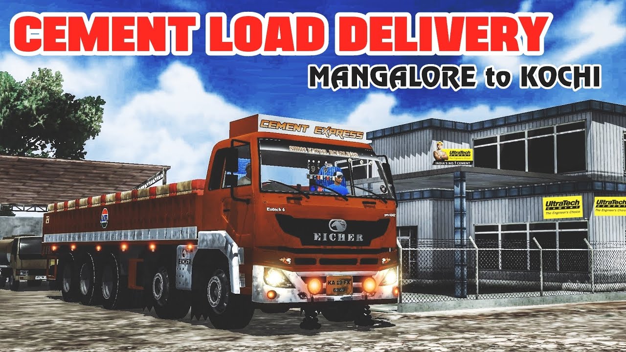 CEMENT LOAD DELIVERY IN BUSSID | MANGALORE TO KOCHI CEMENT BAGSDELIVERY ...