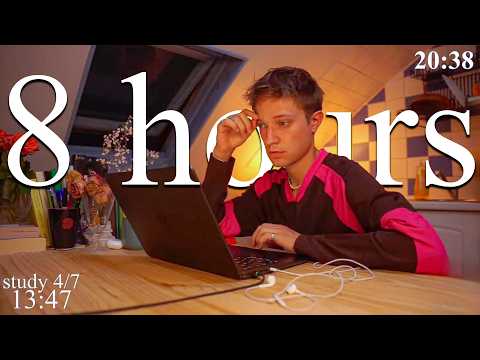 LIVE | 8-HOUR study with me in Paris📚⛈️ rain sounds & pomodoro timer 60 & 10