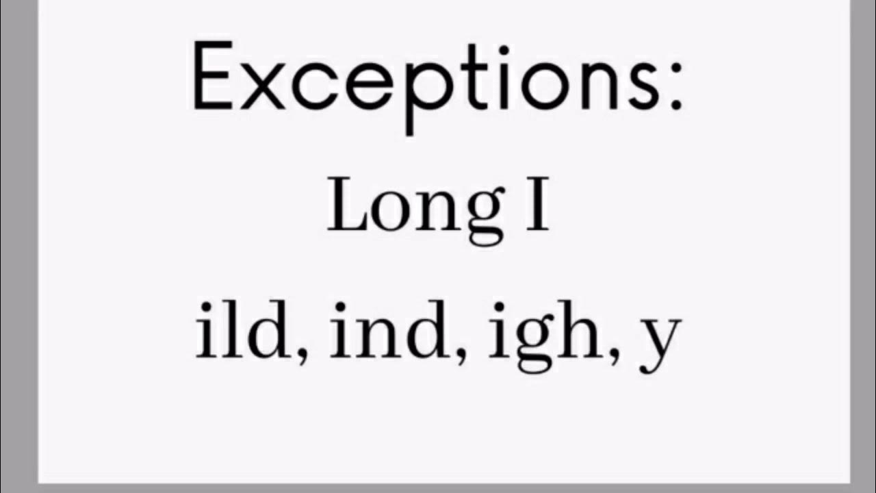 Irregular Long Vowel I, ild, igh, ind, y, phonics, word families ...