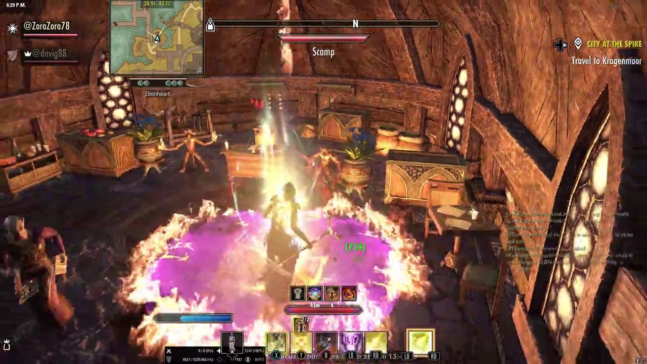 The Elder Scrolls Online - Stonefalls Ebonheart Scamp Battle - YouTube