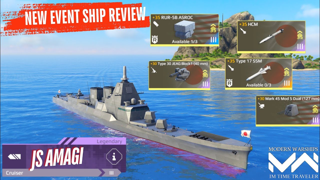 Modern Warships JS Amagi - January Event New Cruiser Ship Review! Im ...