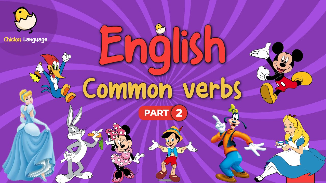 Part 2 - English Vocabulary Words - Verbs with cartoons : Mickey mouse ...