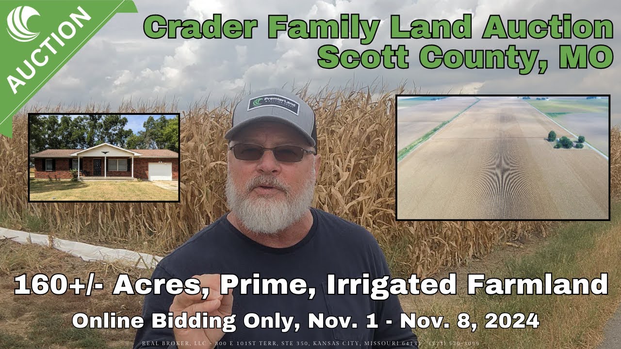 Crader Family Land Auction, Scott County, MO - Dennis Prussman - YouTube