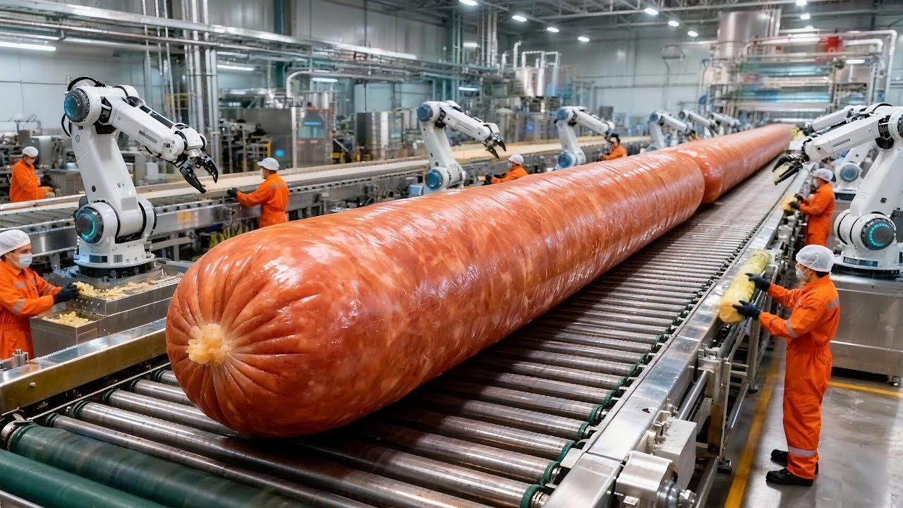 Inside a Modern Sausage Factory: From Raw Meat to Fully Cooked Sausages ...