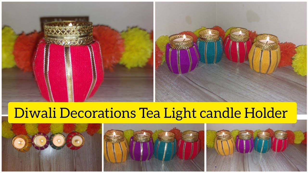 Diwali Decorations Tea Light Holder Made From Agarbatti roll - YouTube