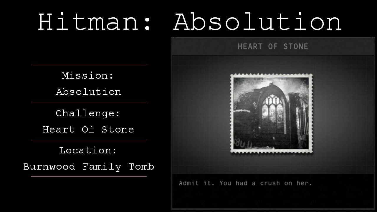 Hitman: Absolution Challenge Guide - Heart Of Stone - Absolution - YouTube