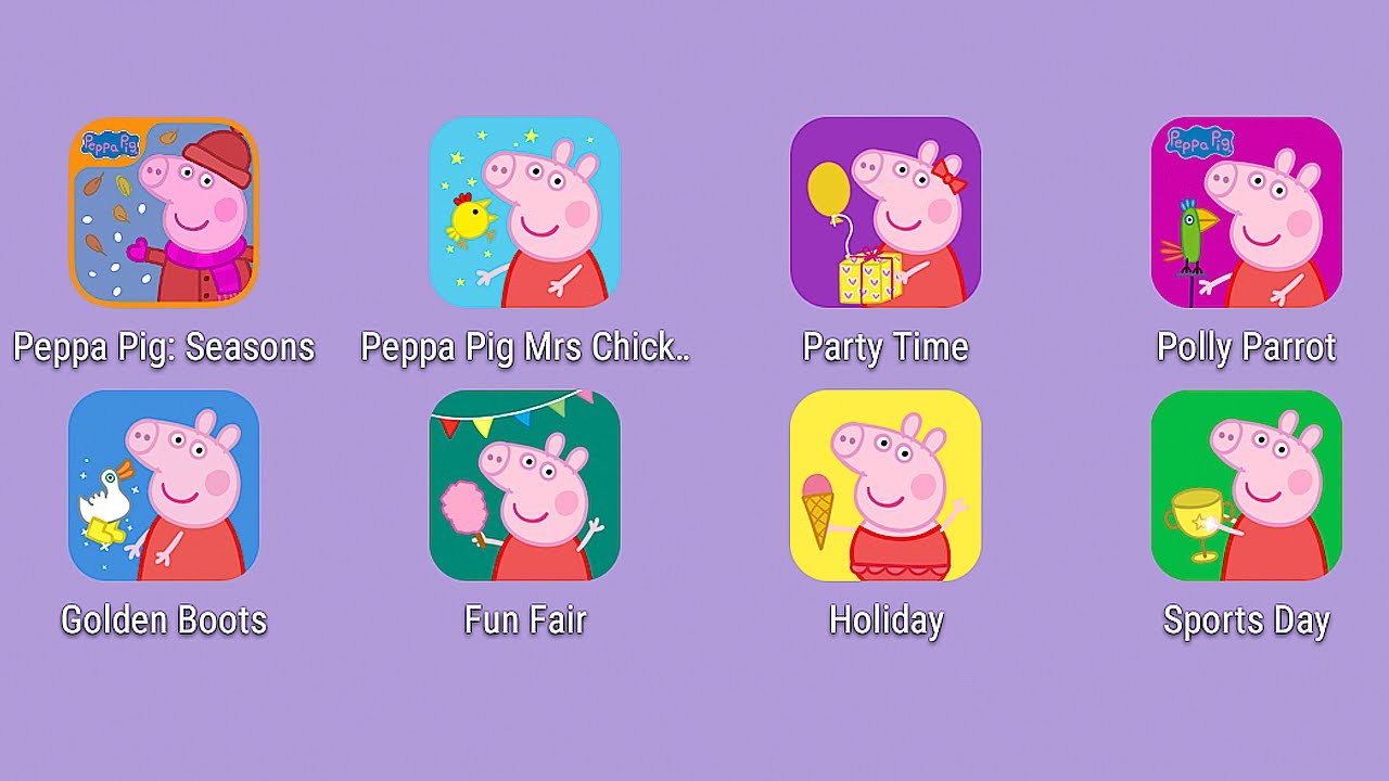 Peppa Pig Games 2023: Peppa Holiday,Peppa Party Time,Peppa Seasons ...
