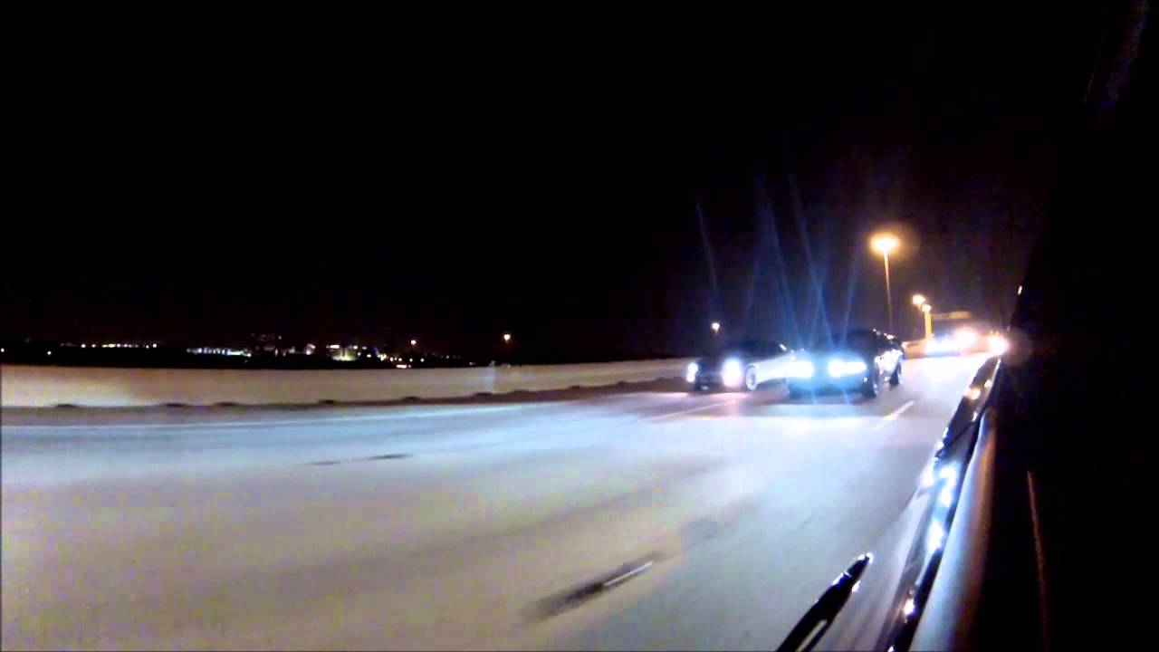 DFW Street Race 1 SRT-4 and 2013 Mustang 5.0 - YouTube