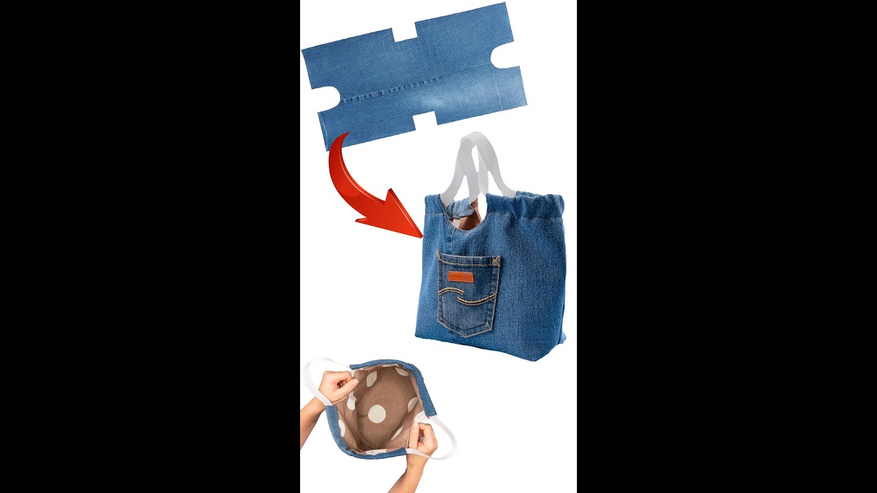 Very Easy Handbag From Old Jeans Upcycle Jeans Easily Miarti👜 ️ Youtube