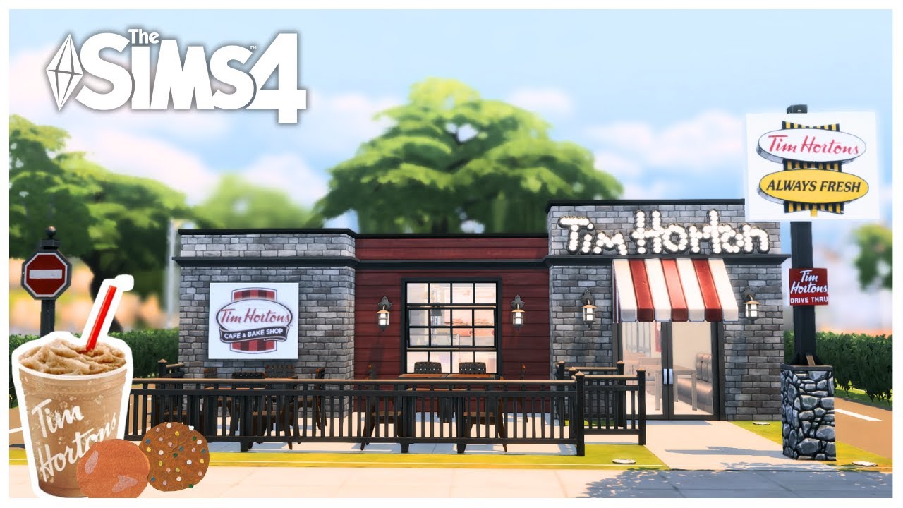 NO WAY! New Tim Hortons Near You?! | Sims 4 Speed Build [No CC] - YouTube