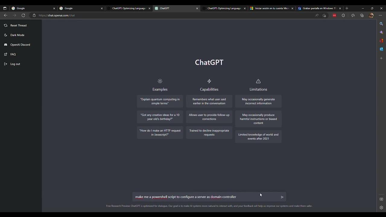 ChatGPT creándome un script de powershell - YouTube