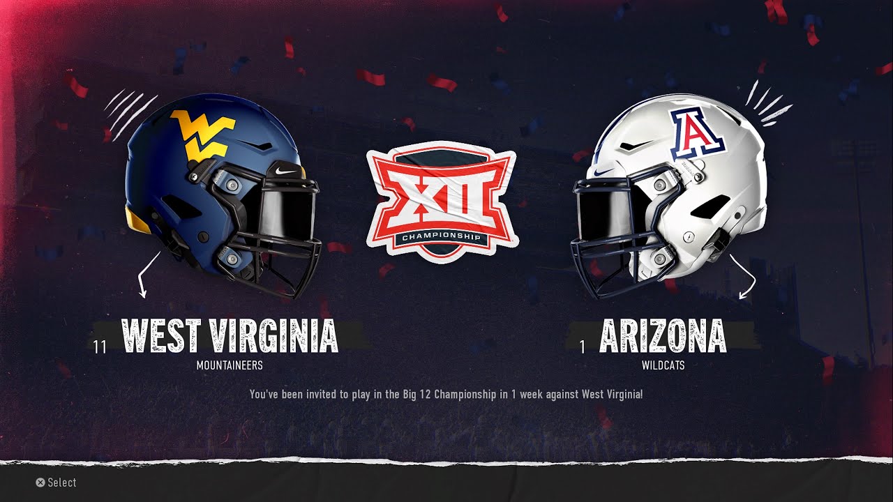 College Football 25 Big 12 championship ARIZONA WILDCATS VS WEST ...