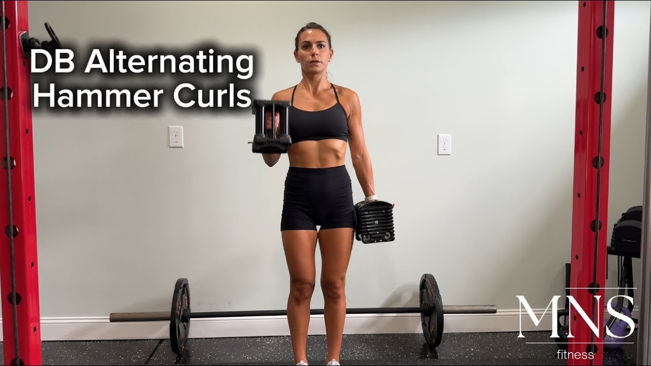 Alternating Dumbbell Hammer Curl | MNS Fitness Demo - YouTube