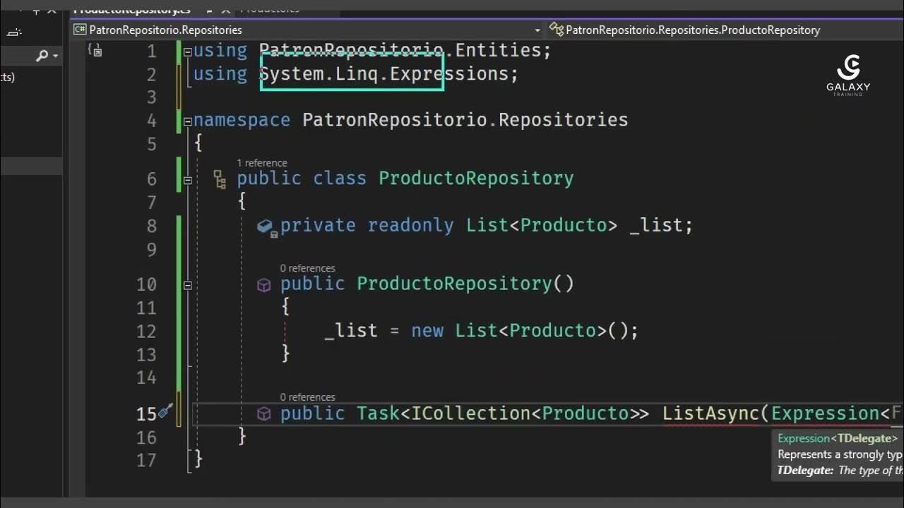 PATRÓN REPOSITORIO EN UN API REST PARTE 1 - YouTube