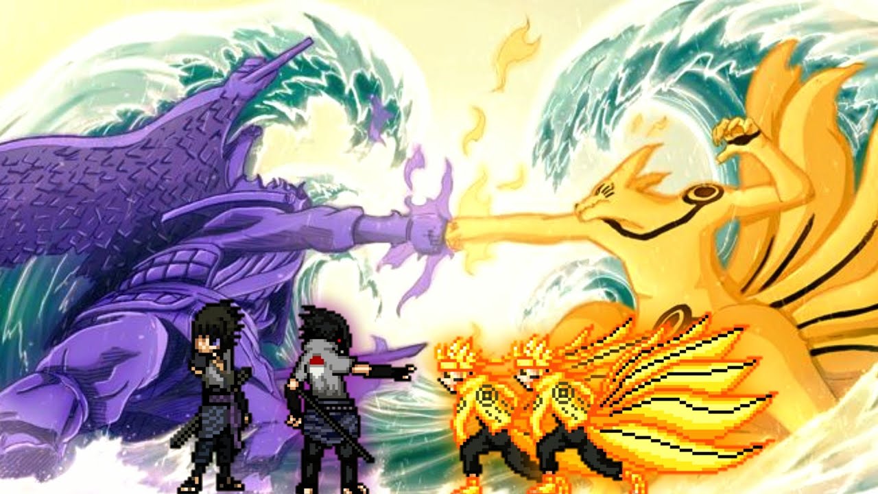 Sasuke Uchiha V6 & Sasuke Rinnegan OP VS Naruto Final OP(AF) & Naruto ...