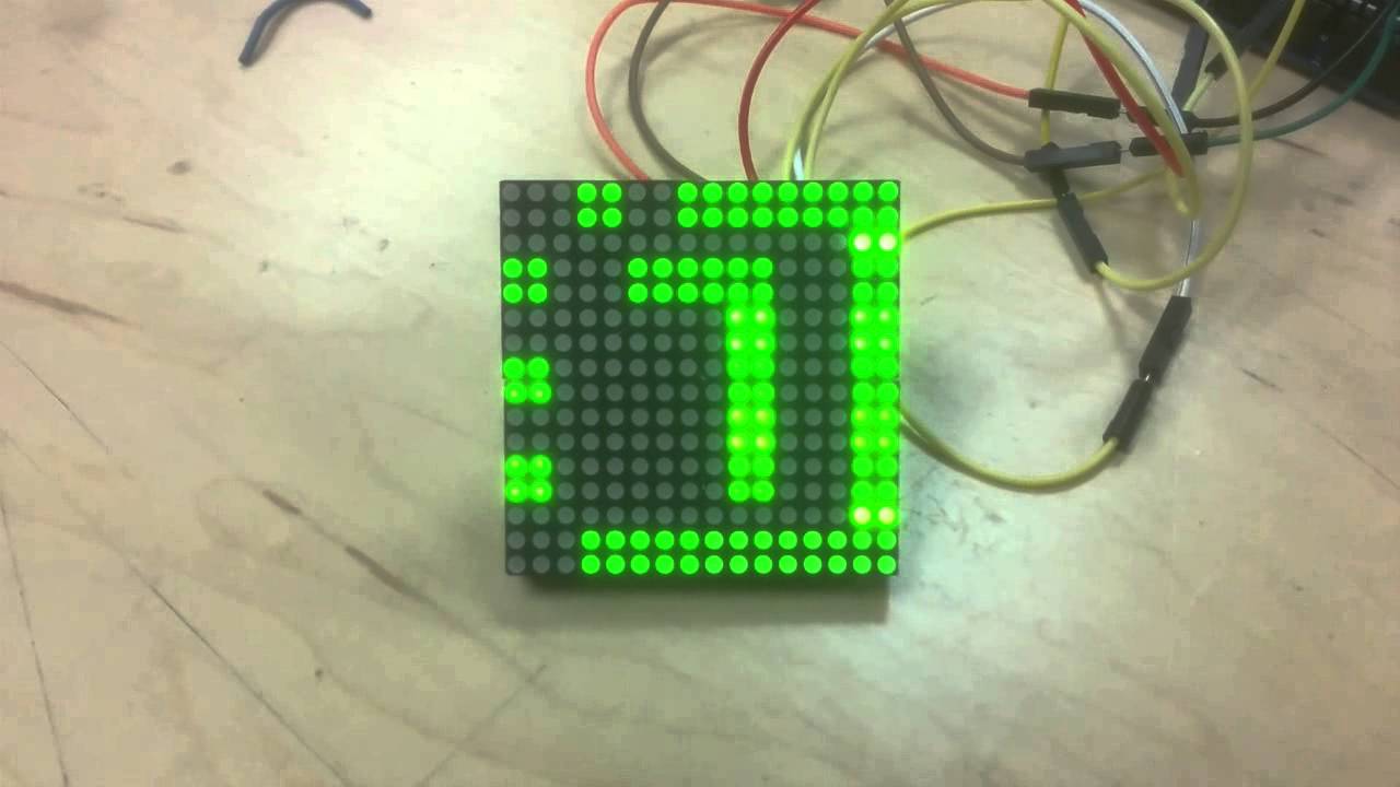 LED Matrix Clock Demo Mode - YouTube