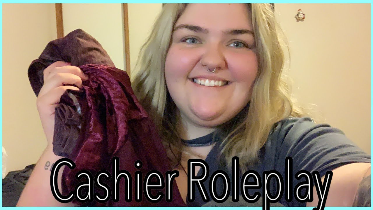 ASMR | Clothing Store Cashier Roleplay {clothes folding, typing, beep ...