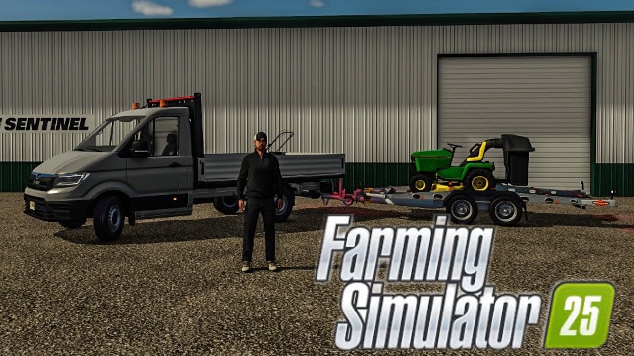 MY FIRST CUSTOMER | STARTING A LAWN MOWING BUSINESS | FS25 - YouTube