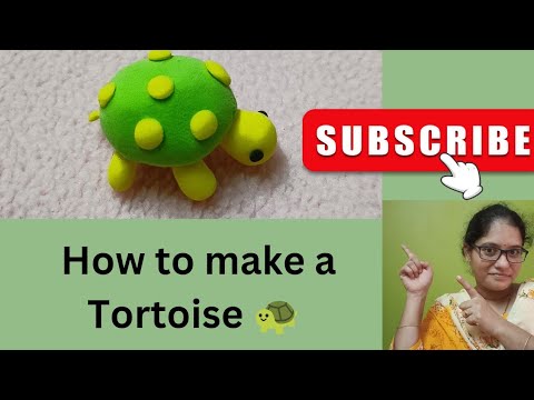 Tortoise 🐢 with Clay | very cute mini tortoise 🐢| Super Clay #diy #clay ...