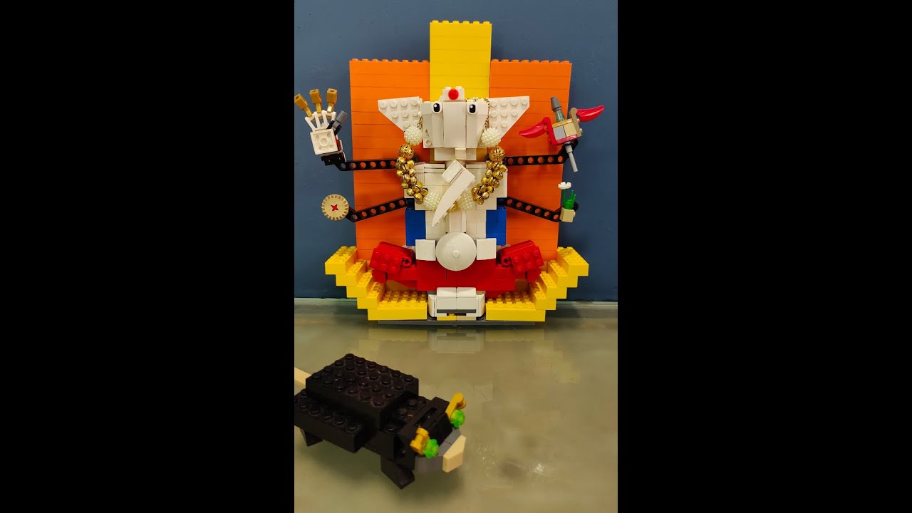 Lego Ganesha with a moving mouse, motor controlled aarti and curtain ...