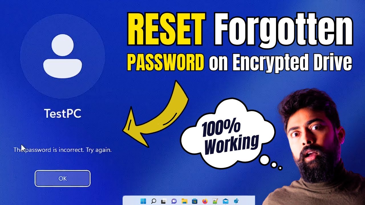 How to RESET Forgotten Password on Encrypted Drive in Windows 11 (2023 ...