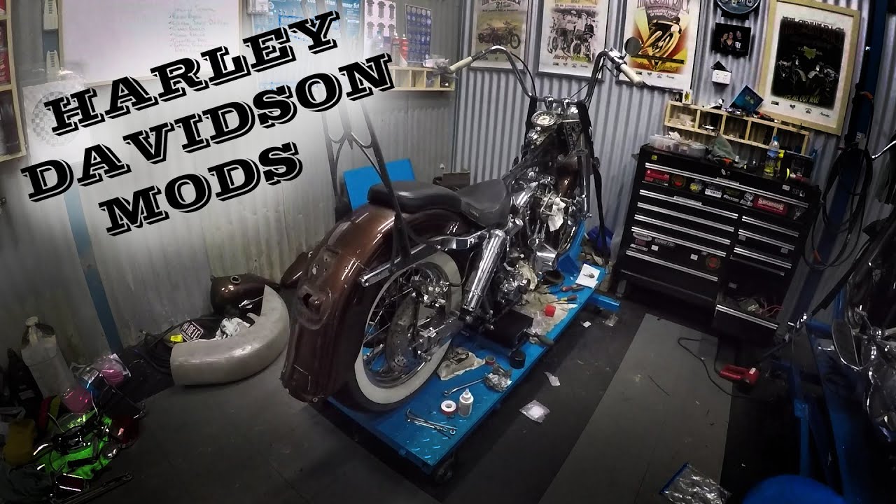 Harley Davidson modifications - YouTube