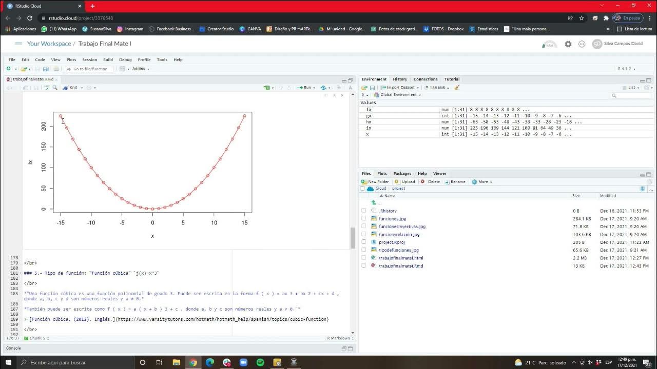 Aprendiendo a graficar funciones con R Studio - YouTube