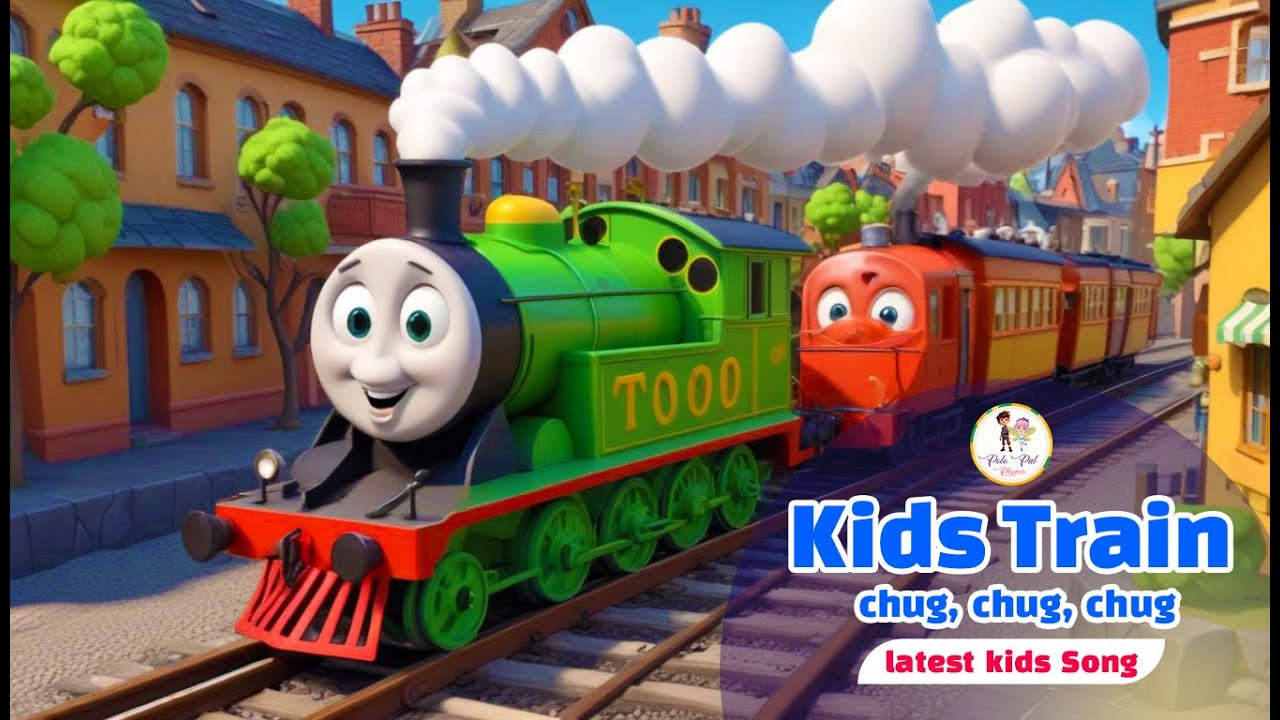Cute Little Train Goes Chug Chug Chug Kids Song | Nursery Rhyme | Polo ...