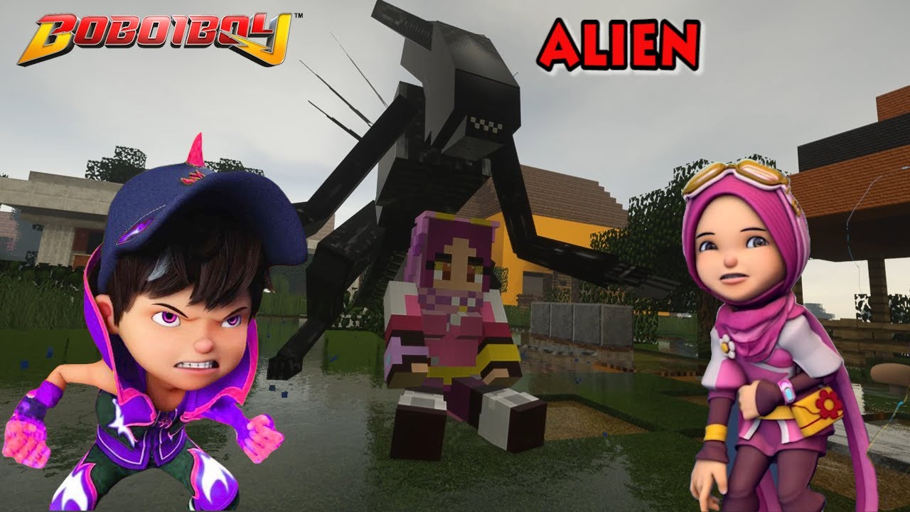 Yaya Diculik Alien, BoBoiBoy DarkFire Marah - Minecraft BoBoiBoy & Upin ...
