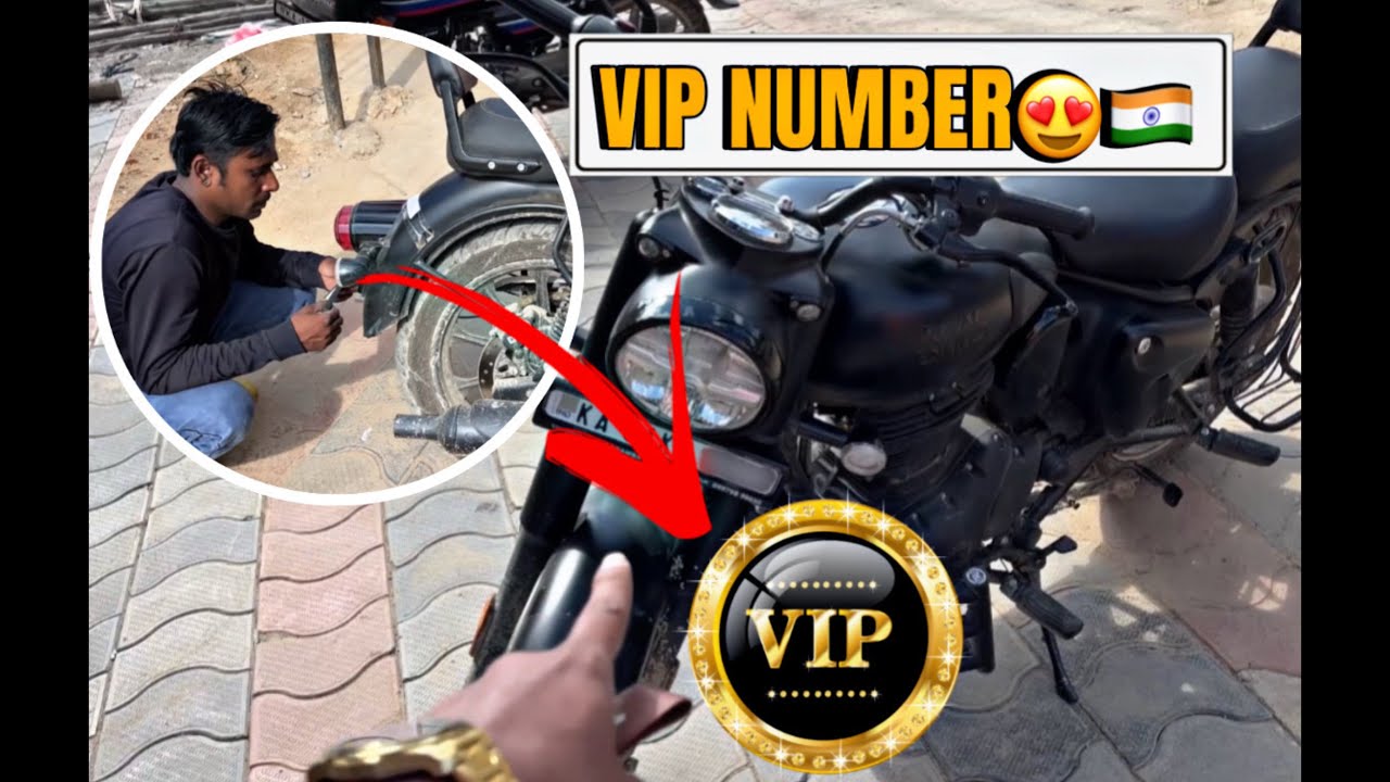 Finally Got My VIP Number Plate 26-11 for Classic 350 🖤 | Emotional ...