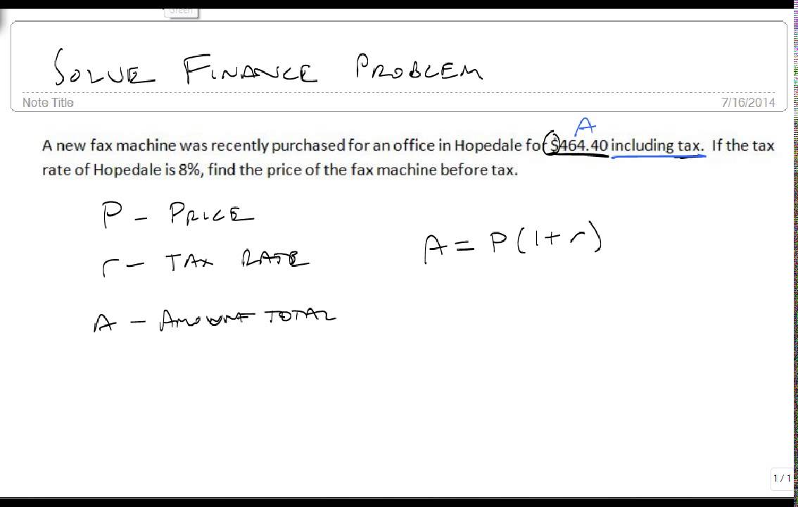 Solve Finance problems - YouTube