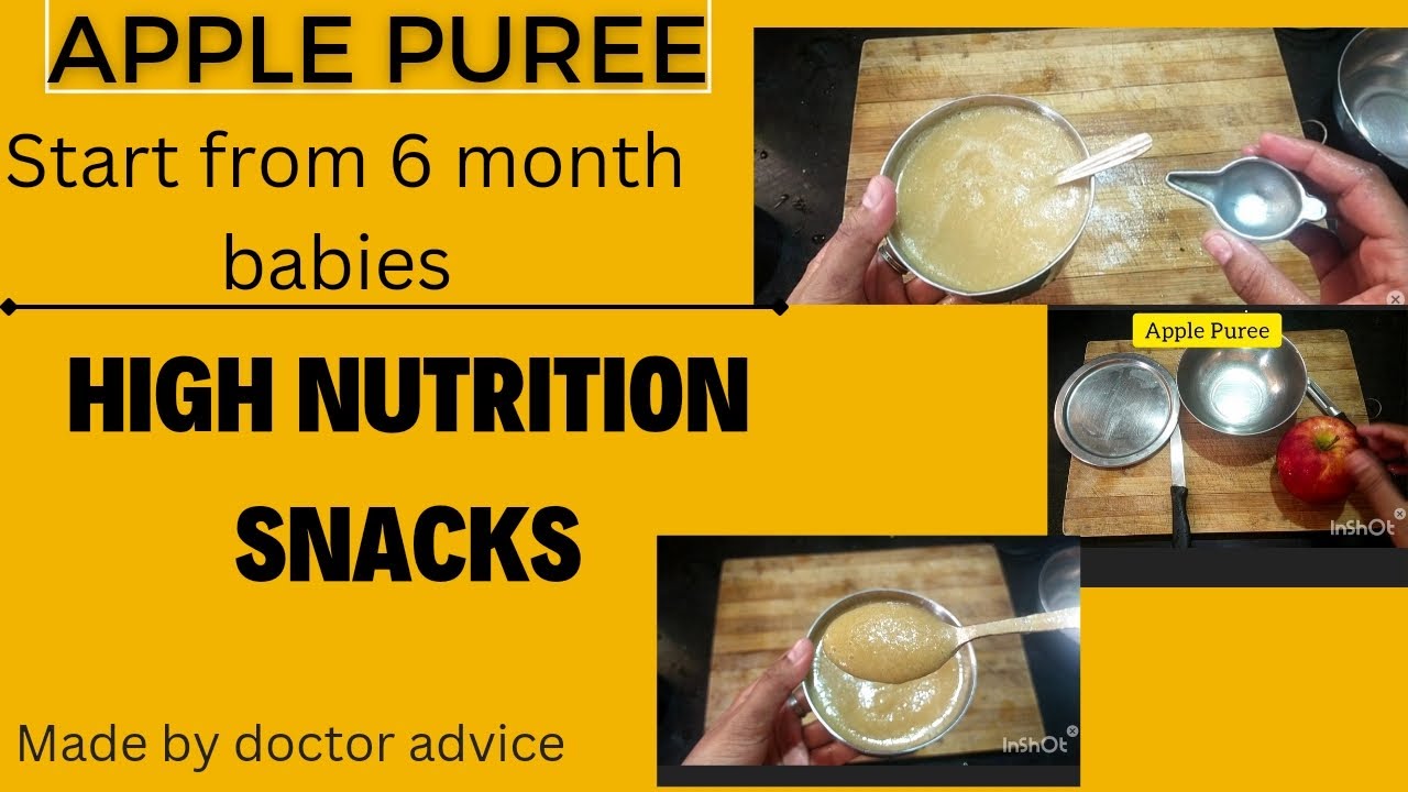 APPLE PUREE - START FROM 6 MONTHS BABIES - YouTube