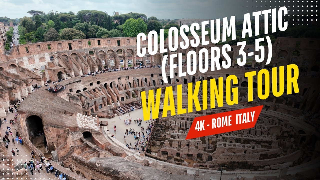 Colosseum Attic Walking Tour - 4K - Rome, 🇮🇹 Italy - YouTube