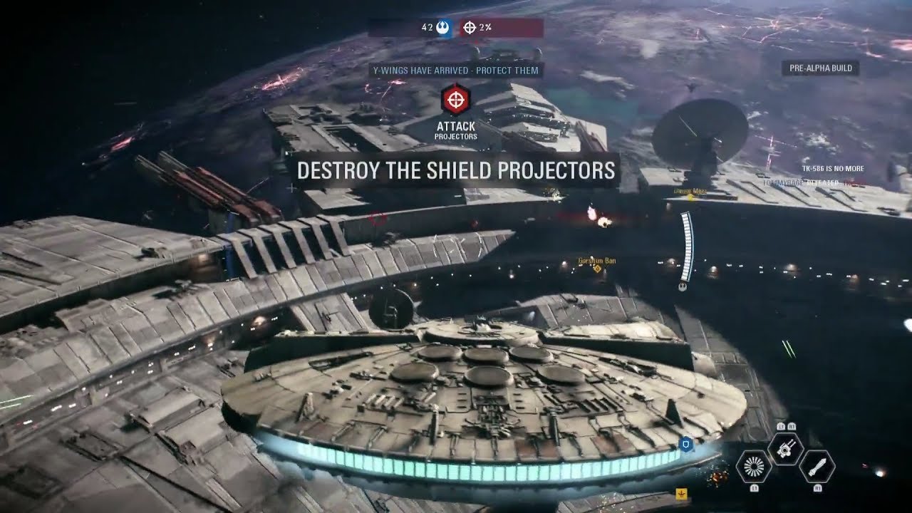 Star Wars Battlefront 2 Starfighter Assault Space Combat Gameplay ...